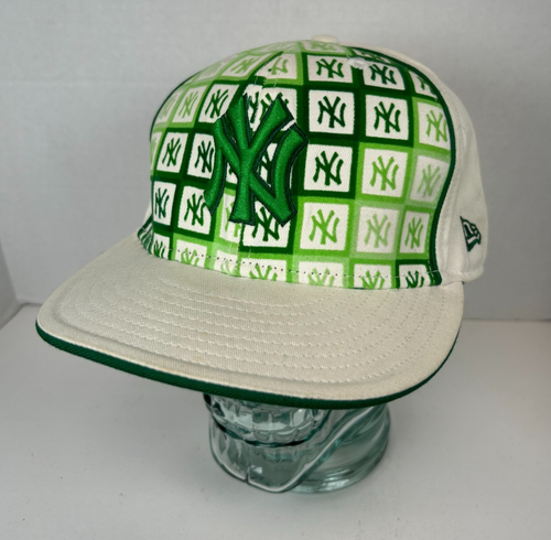 Nike 59fifty New Era 7-5/8 Fitted NEW YORK NY MLB Hat Cap White Green ...