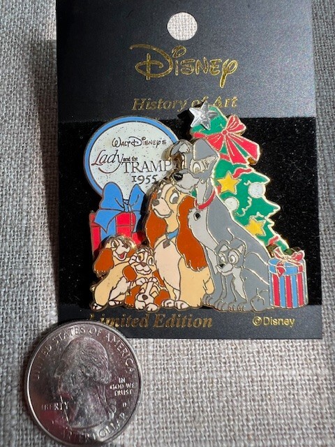 Lady and the Tramp History of Art Christmas 2003 pin | eBay