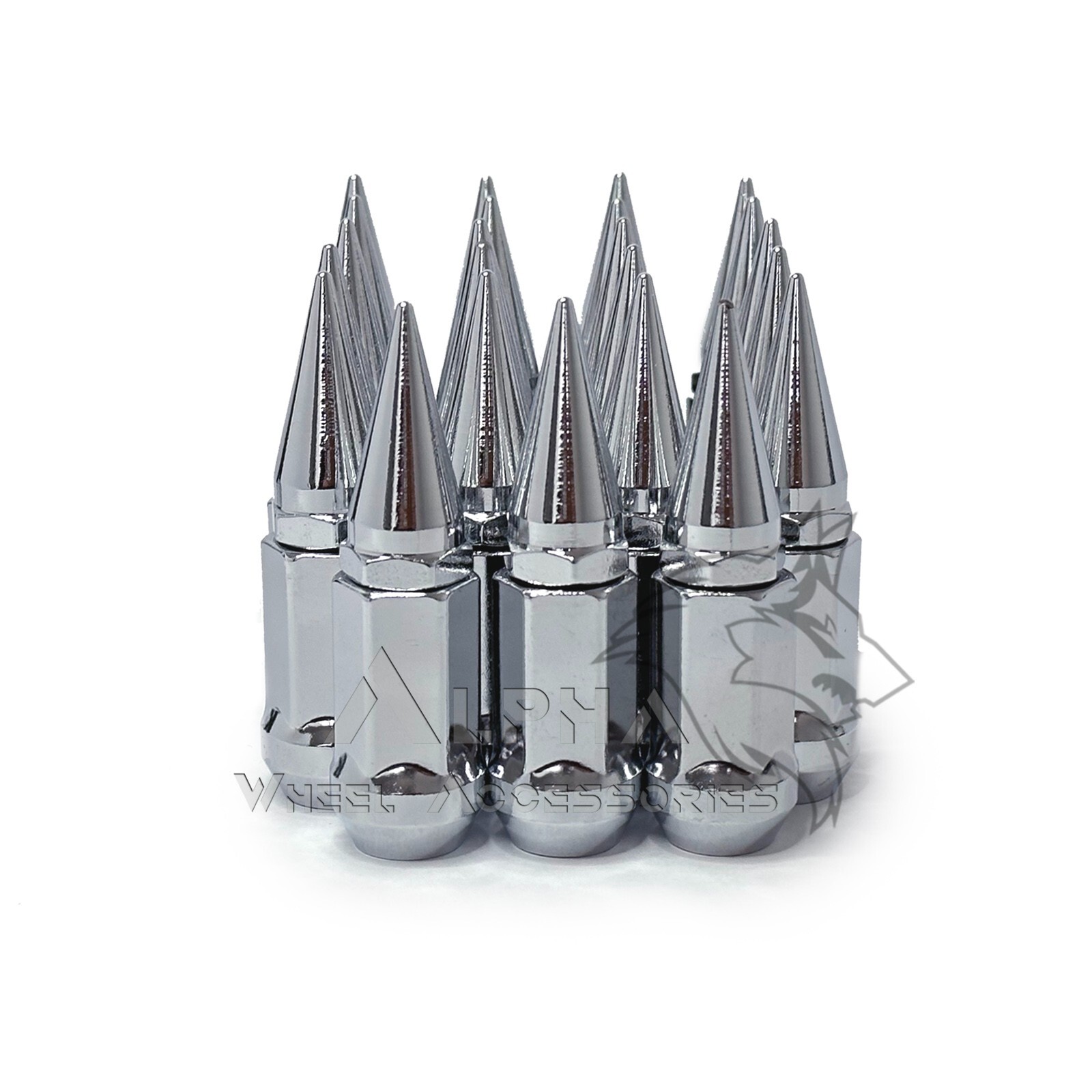 20 Chrome 14x1.5 Spike Lug Nuts For 2019-Newer Jeep Gladiator Sport S ...