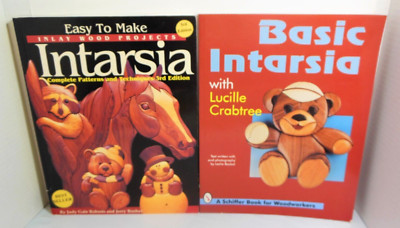 INTARSIA BOOK LOT Woodworking How To Dimensional Inlay Wood Projects ...