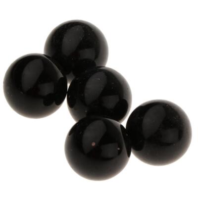 Prettyia 5Pcs Marble 40mm Glass Marbles Balls Decoration Black | eBay ...