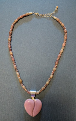 Jay King DTR Gemstone Necklace with Lavender Rose Quartz Heart Pendant ...