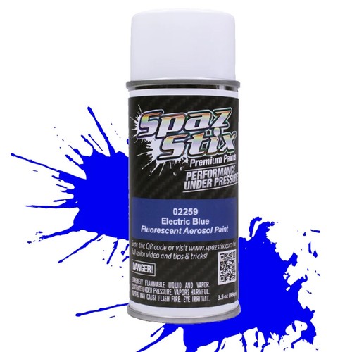 Spaz Stix Electric Blue Fluorescent Aerosol Spray Paint 3.5oz Can | eBay