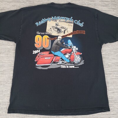 Reading Motorcycle Club T Shirt Mens Black XL Vintage 2004 | eBay