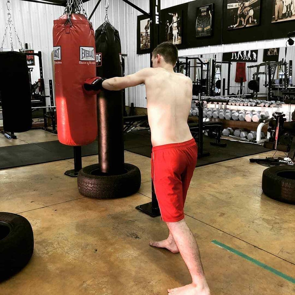 DEFY® Boxing Gloves Leather Punch Training Sparring MMA Fight UFC Red ...