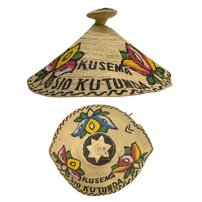 Vintage Basotho Mokorotlo Hat Traditional African Decor Handpainted ...