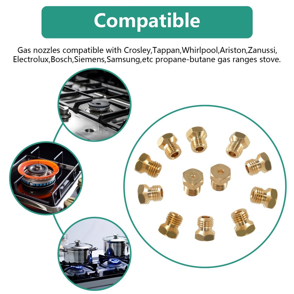 Range Stove Oven Orifice Conversion Kit Natural Gas Brass Jet Burner ...