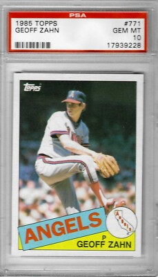1985 Topps #771 - Geoff ZAHN - PSA 10+++ Angels - pop 8 | eBay