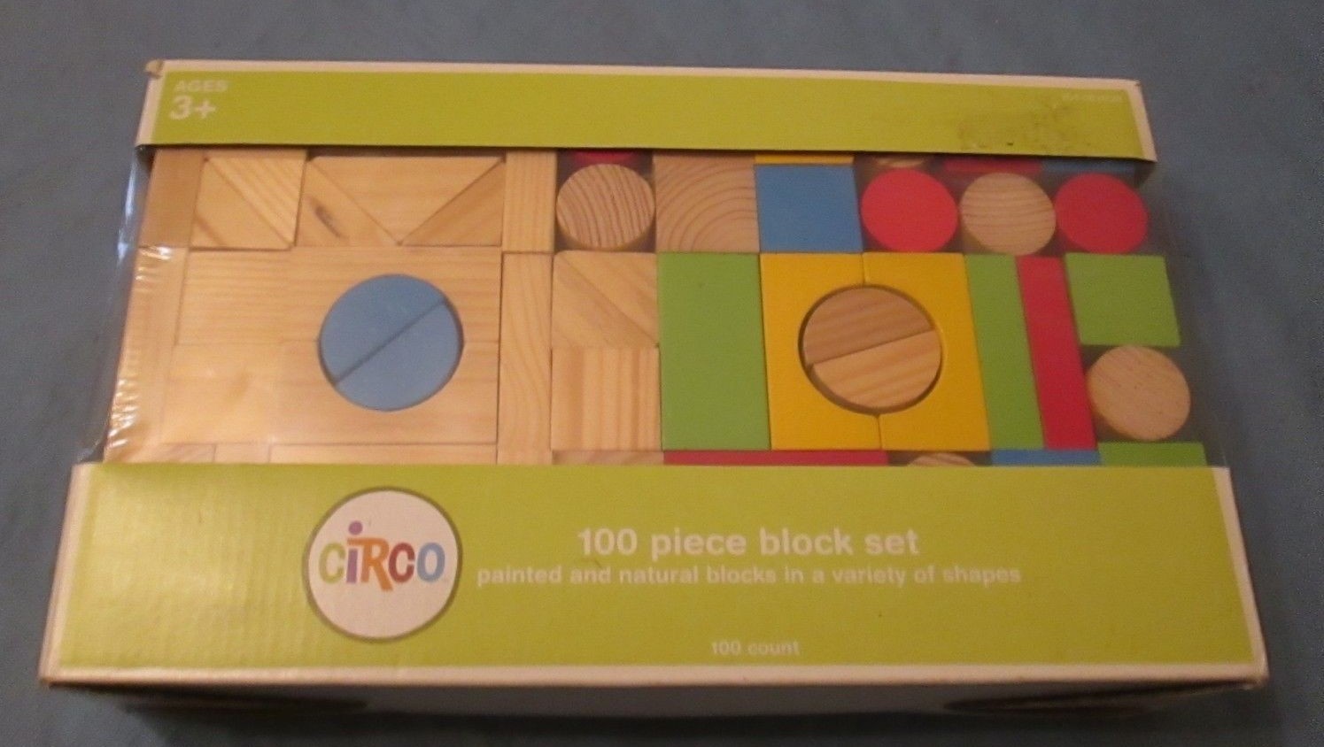 CIRCO 100 PIECE BLOCK SET WOOD VARIETY OF SHAPES FOR AGES 3+ BRAND NEW ...