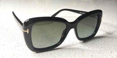 Tom Ford Maeve TF1008 ECO 01B black cat eye sunglasses | eBay UK