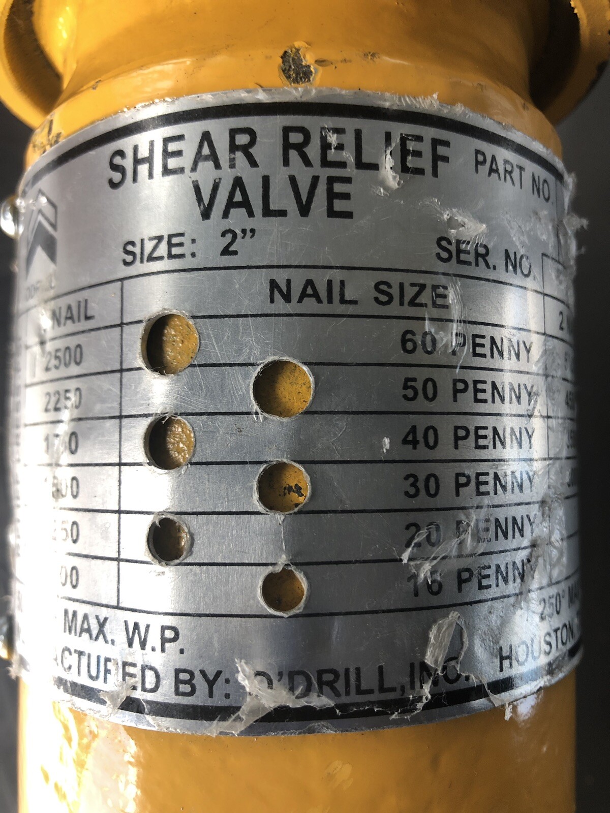 ODrill ORV 21050 Shear Relief Valve 2” 5000 PSI Max 250 Max temp NEW ...