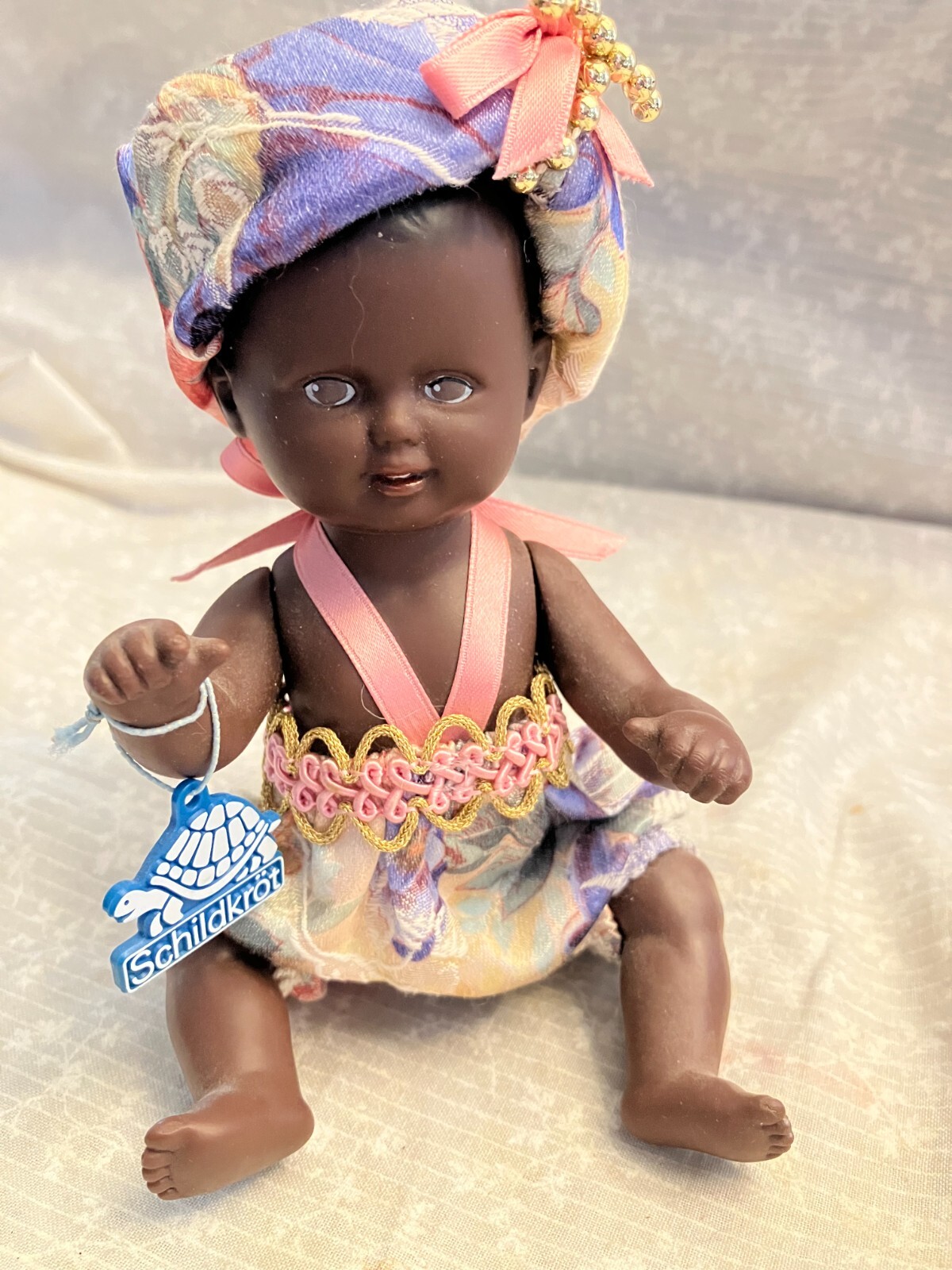 african doll baby. Schildkrot. Turtle mark on back. 6.5 in. Excellent ...
