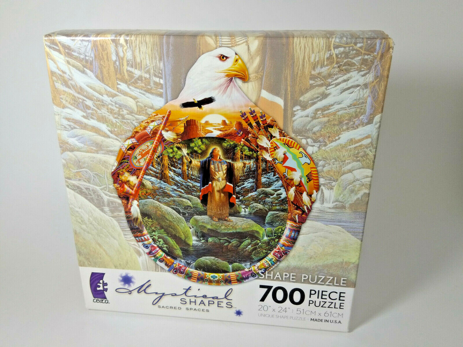 Shape Puzzle 700 pc Mystical Shapes Ceaco Voices of Spring 20" X 24 ...