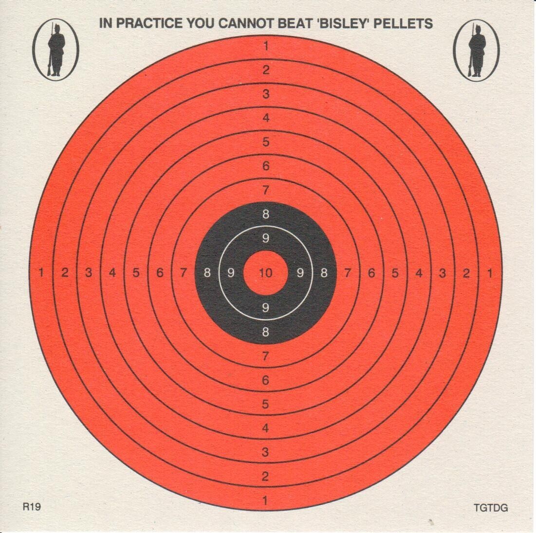 Bisley Paper Air Gun Rifle Targets *14cmx14cm**17cmx17cm* Packs of 5/25 ...