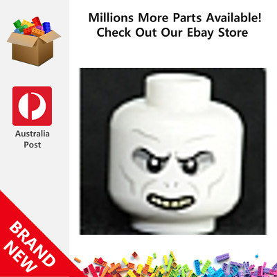 Genuine LEGO™ White Minifigure Head Alien with HP Voldemort 3626 ...