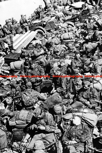 F019590 Waffen SS members crossing the Danube c1941 WW2 | eBay