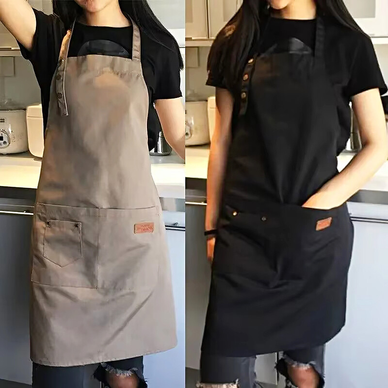 Women Men Cooking Kitchen Restaurant Chef Adjustable Bib Apron Dress ...