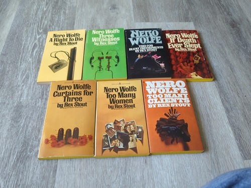 Nero Wolfe series by Rex Stout. 7 Vintage Mystery paperbacks. | eBay