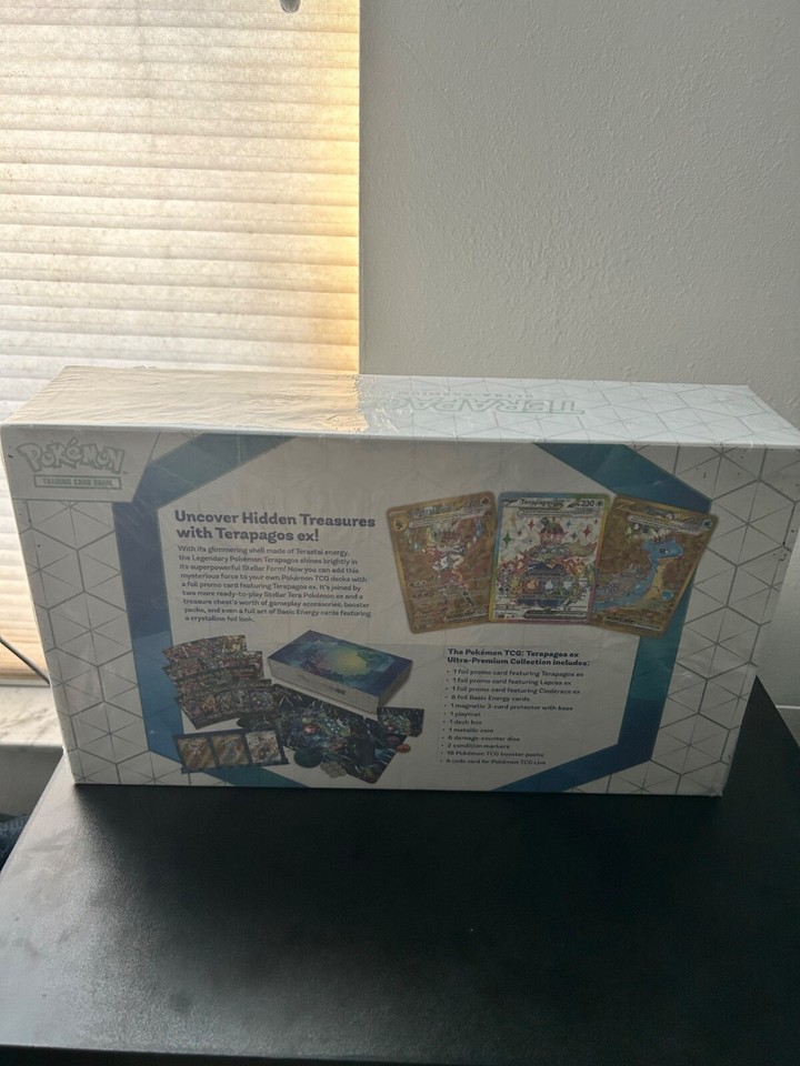 Pokemon TCG: Terapagos EX Ultra Prem. Collection Factory Sealed Box ...