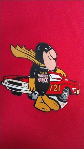 NOS Vintage BUD MAN Budweiser Beer Race Car Mighty Malt Sticker Decals ...
