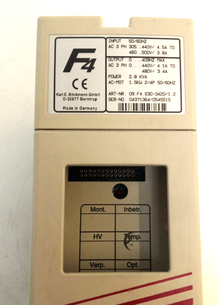 KEB Combivert F4 09.F4.S3D-3420/1.2, Frequenzumrichter, Umrichter ...