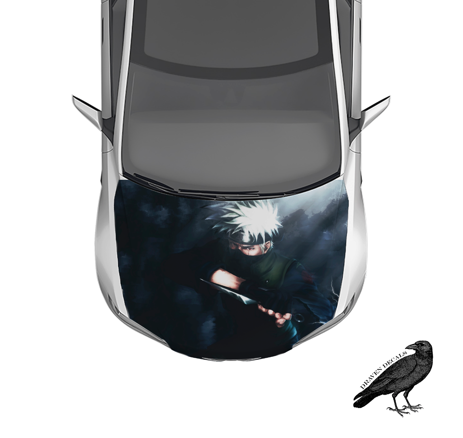 Kakashi Naruto Anime Hood Wrap Weatherproof Vinyl Car Decal 50" X 65 ...