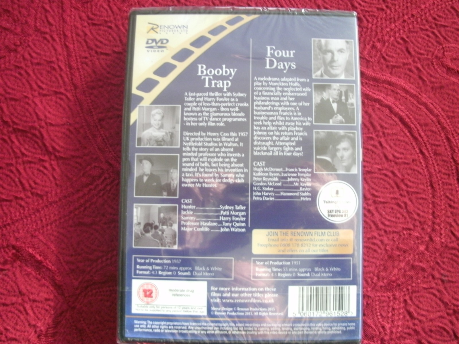 Renown Booby Trap 1957 Four Days 1951 DVD R2 5060172961528 for sale online | eBay