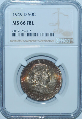 1949 D NGC MS66FBL Full Bell Lines Franklin Half Dollar | eBay