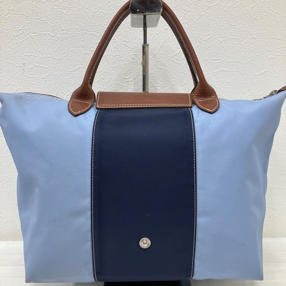 6329 LONGCHAMP Longchamp Handbag Le Pliage Customized Light Blue Navy ...