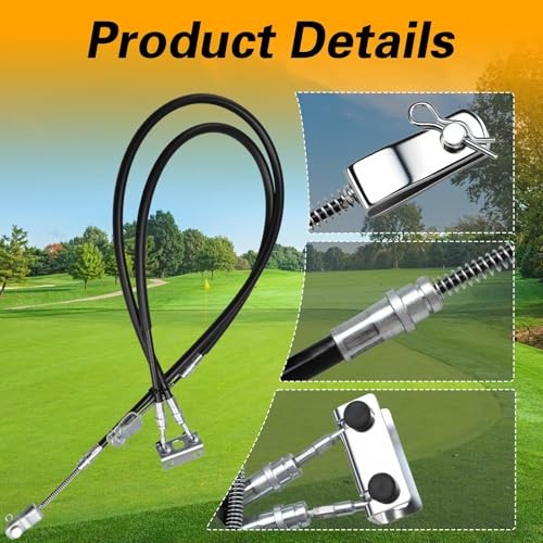 Golf Cart Brake Cable Driver & Passenger Side Brake Cables Stainless ...