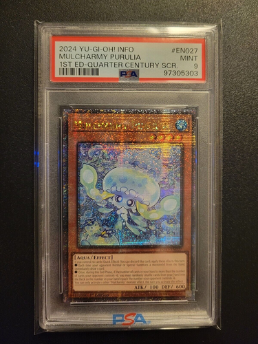 Yu-Gi-Oh! PSA 9 Mulcharmy Purulia (Quarter Century Secret Rare) POP 2 ...