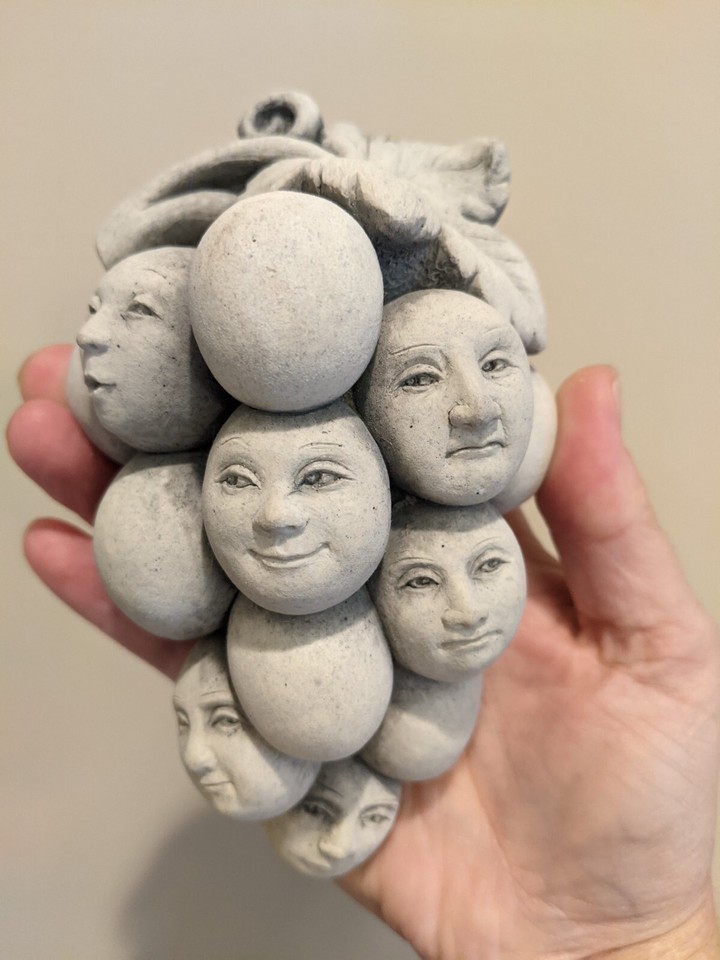 Carruth Studio Sour Grapes Anthropomorphic Faces Wall Plaque Sculpture ...