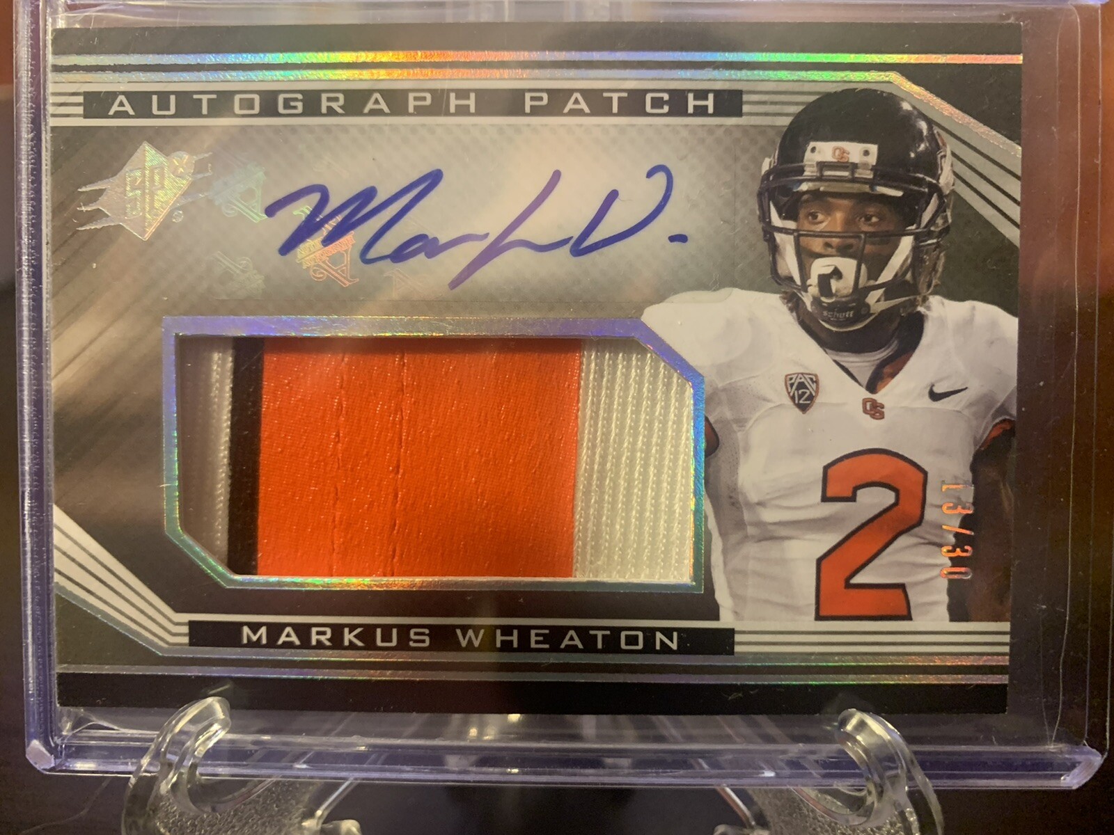 Markus Wheaton 2013 SPX 2 Color Patch RC Auto /30 Autograph Rookie | eBay