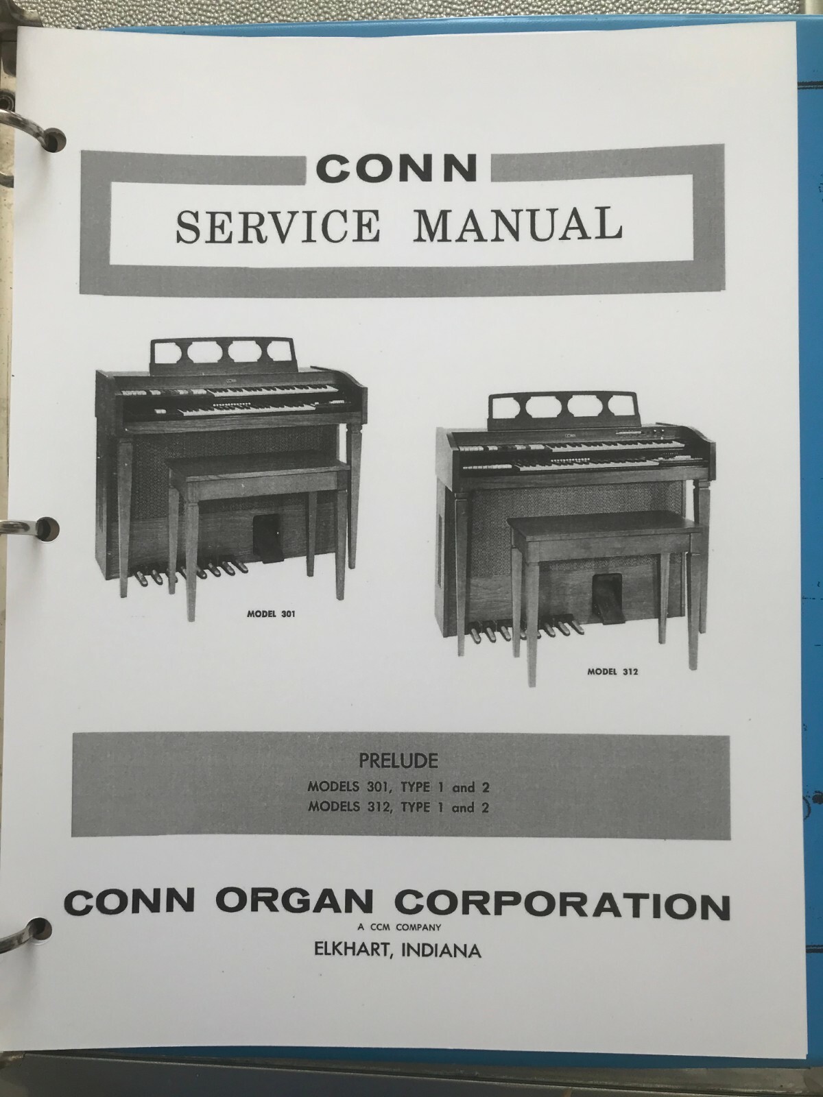Conn Organ Service Manual Model 301/312, 351, 633/642 (pick 1) | eBay