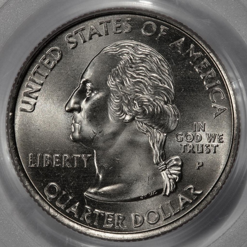 2005 PCGS MS65 Die Break Kansas Quarter Mint Error Humpback Bison | eBay