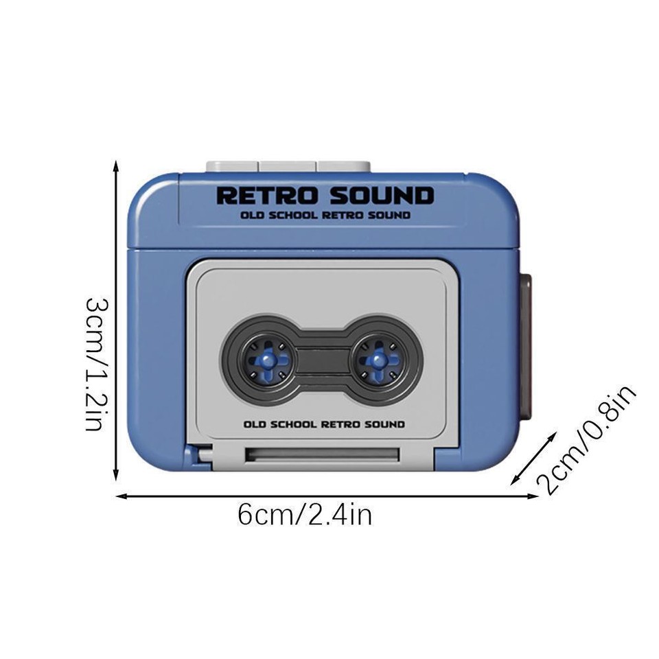 Vintage Tape Recorder Couples Gift Keychain Mini Recordable Box Music ...