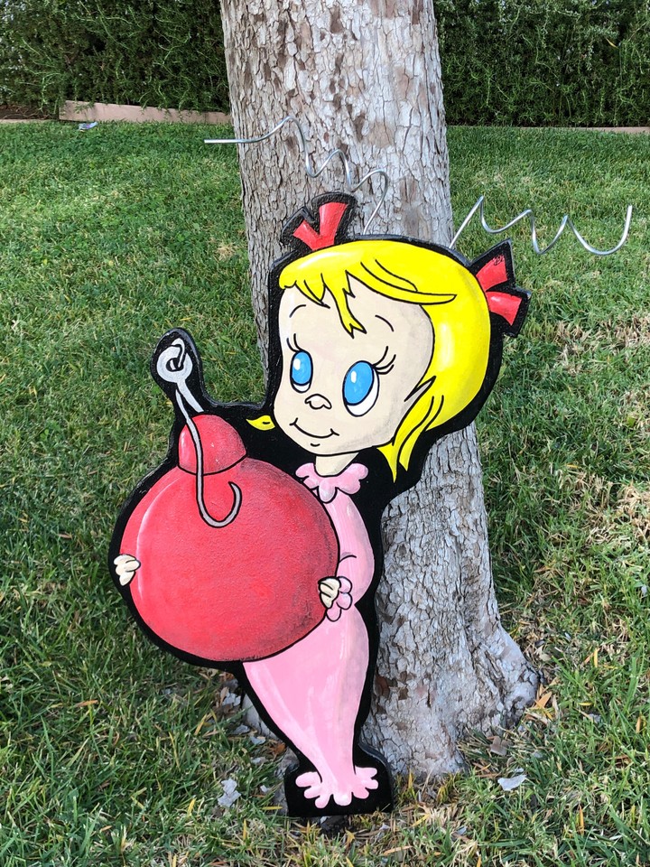 HOW THE GRINCH STOLE CHRISTMAS ~ CINDY LOU WHO ~ CHRISTMAS LAWN ART ...