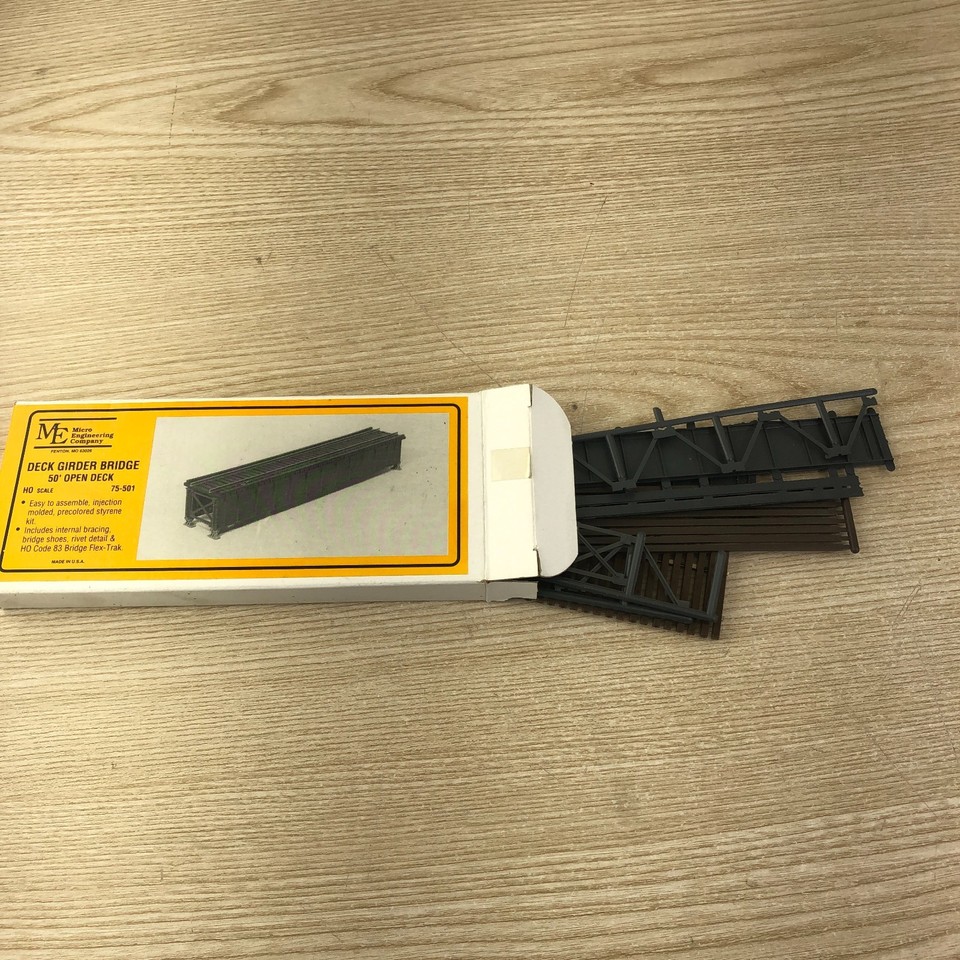 Micro Engineering Co Ho Scale Deck Girder Bridge 50' Open Deck #75-501 ...