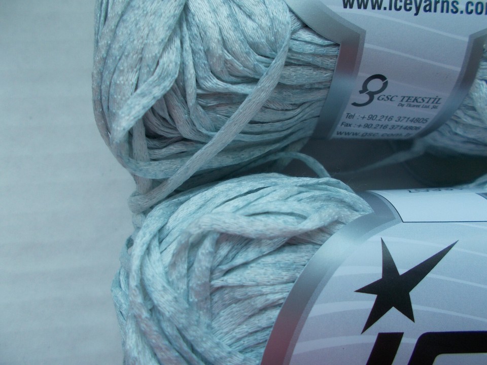 Ice Yarns Ribbon yarn, silvery gray, lot of 2 (110 yds each) | eBay