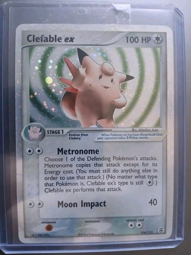 Clefable ex 106/112 SWIRL Holo Rare EX FireRed & LeafGreen Pokémon TCG ...