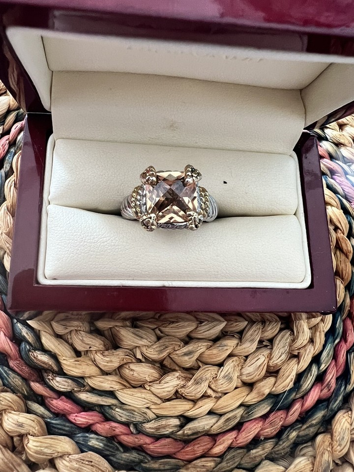 Designer MX - Morganite Solitaire Ring. Sz 7.75 #8564 | eBay