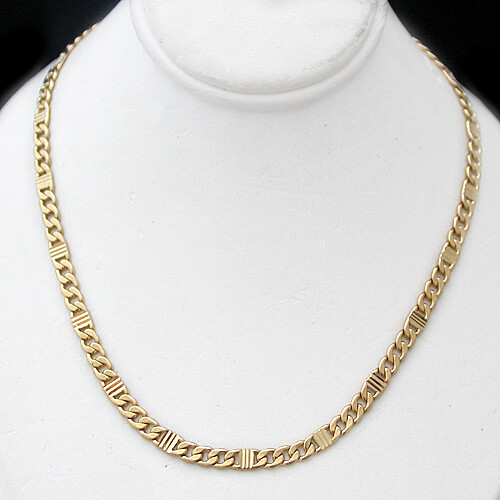4mm FIGARUCCI Link 16" or 24" 14K GOLD GL Solid Chain Necklace | LIFE ...