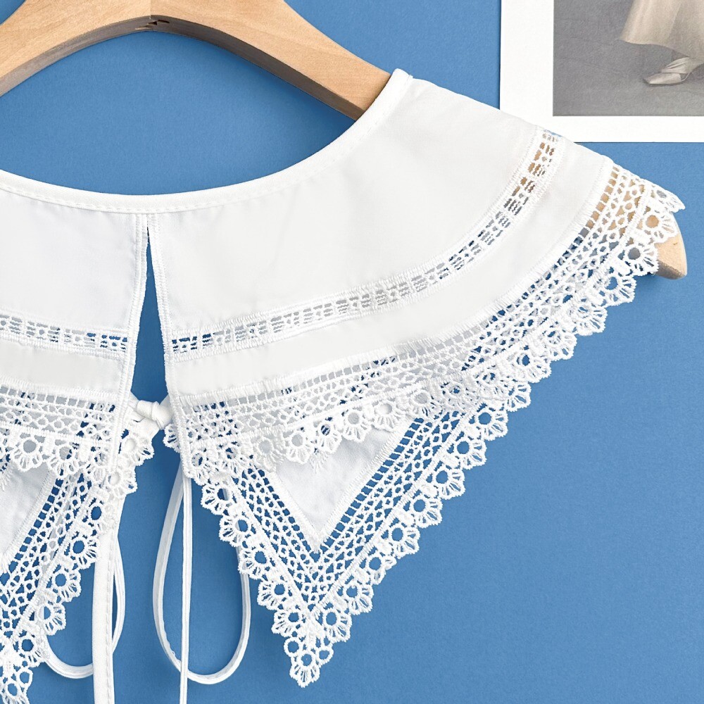 Organza Embroidery Women's Lace Collar Fake Collar Detachable Shirt ...