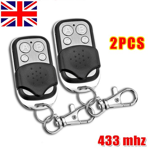 2X Electric Cloning Remote Control Key Fob 433MHz For Gate Garage Door ...