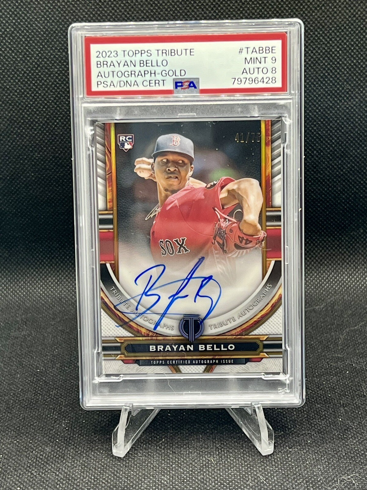 2023 Topps Tribute - Tribute Autographs Brayan Bello #TA-BBE Gold /75 ...