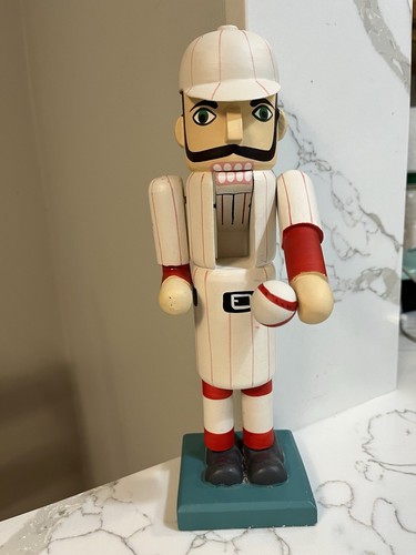 Vintage Baseball Player Wooden Nutcracker 10” | eBay