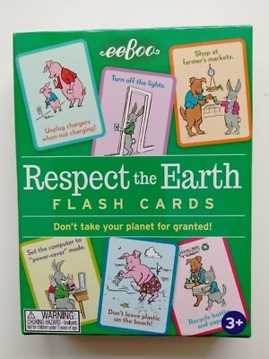 eeboo Respect the Earth Flash Cards Teaching Children to Reduce Reuse ...