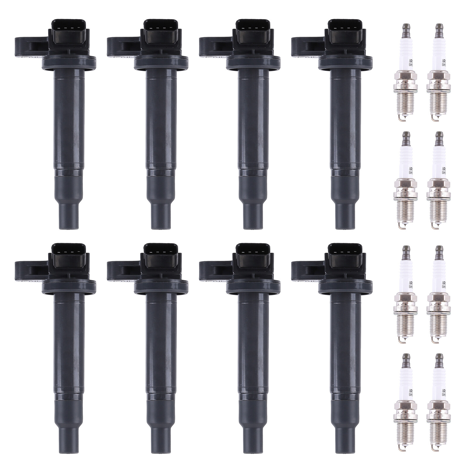 8 Ignition Coil Pack w/Spark Plugs for Toyota 4Runner Tundra Lexus ...