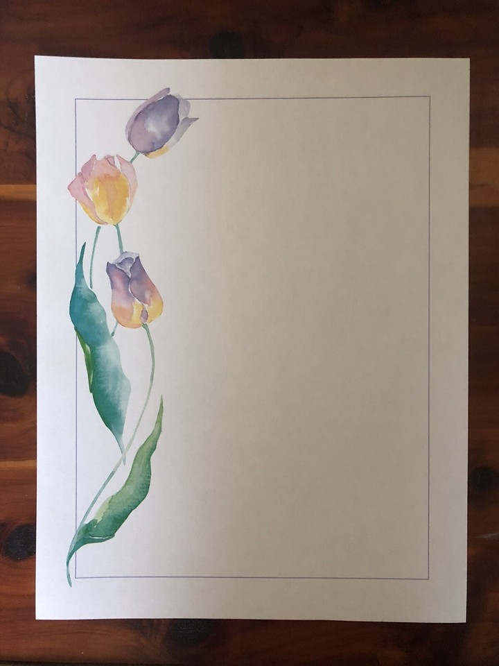 Vintage Decorative Printer Paper Stationery 50 Sheets 8.5 x 11 ...