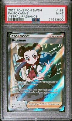 2022 Pokemon SWSH Astral Radiance Roxanne Trainer Full Art #188 PSA 9 ...